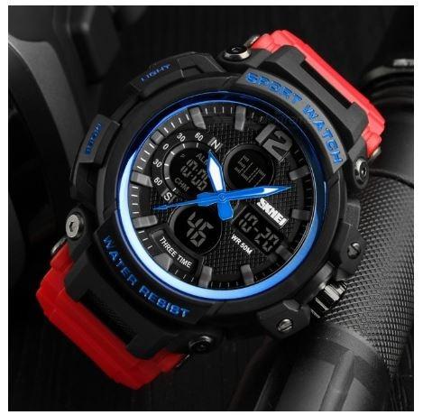 Men's Triple Time Display Military Rugged Sports Watch, Men's Fashion ...
