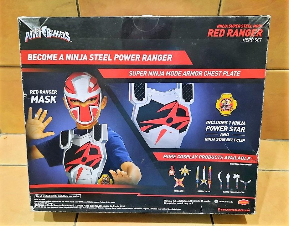 Mighty Morphin POWER RANGERS Ninja Steel Red Ranger Hero Set, Hobbies ...