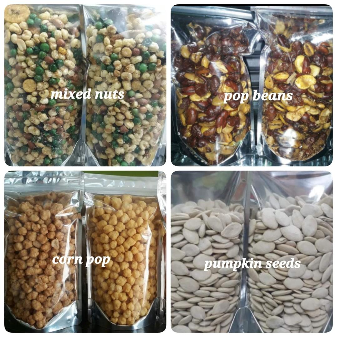 MIXED NUTS, POP BEANS, PUMPKIN SEEDS, CORN POP, Food & Drinks, Local ...