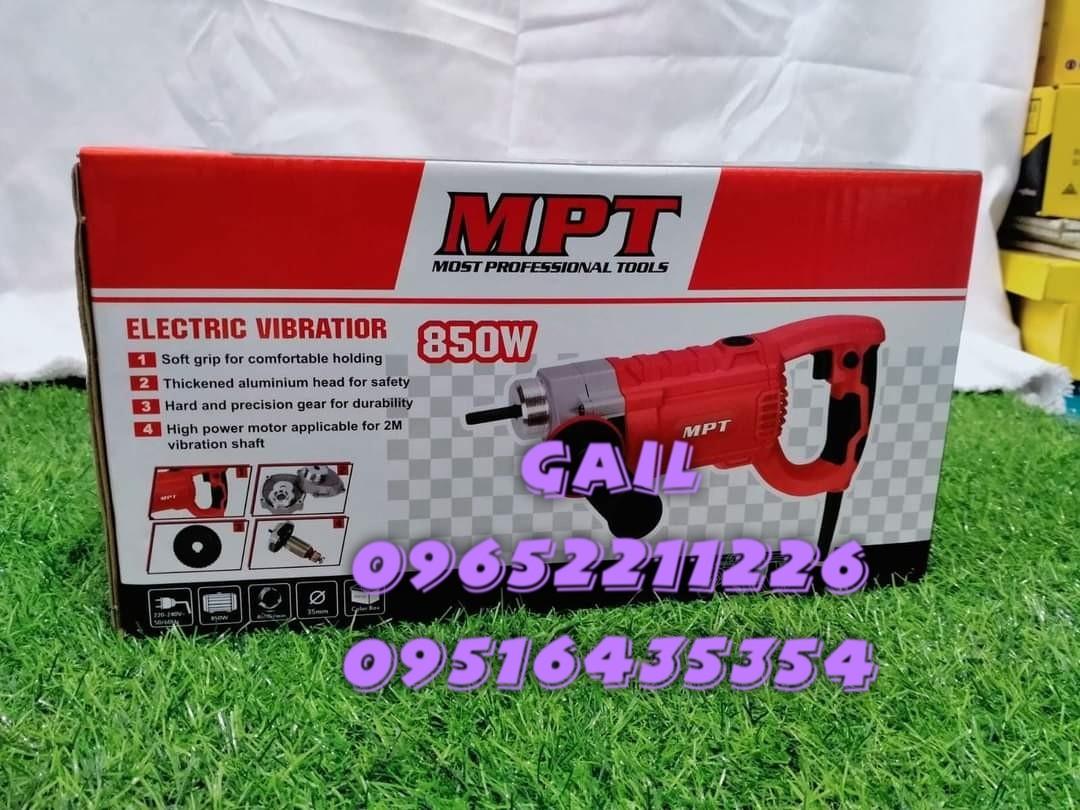 MPT 850W Electric Concrete Vibrator w/ 35mm Vibrator Shaft (MEV8503 ...