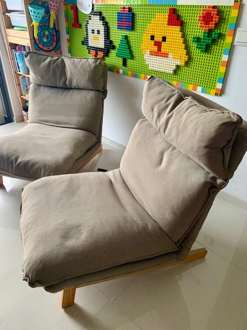 MUJI high-back reclining sofa (2 x one seater), Furniture & Home Living ...