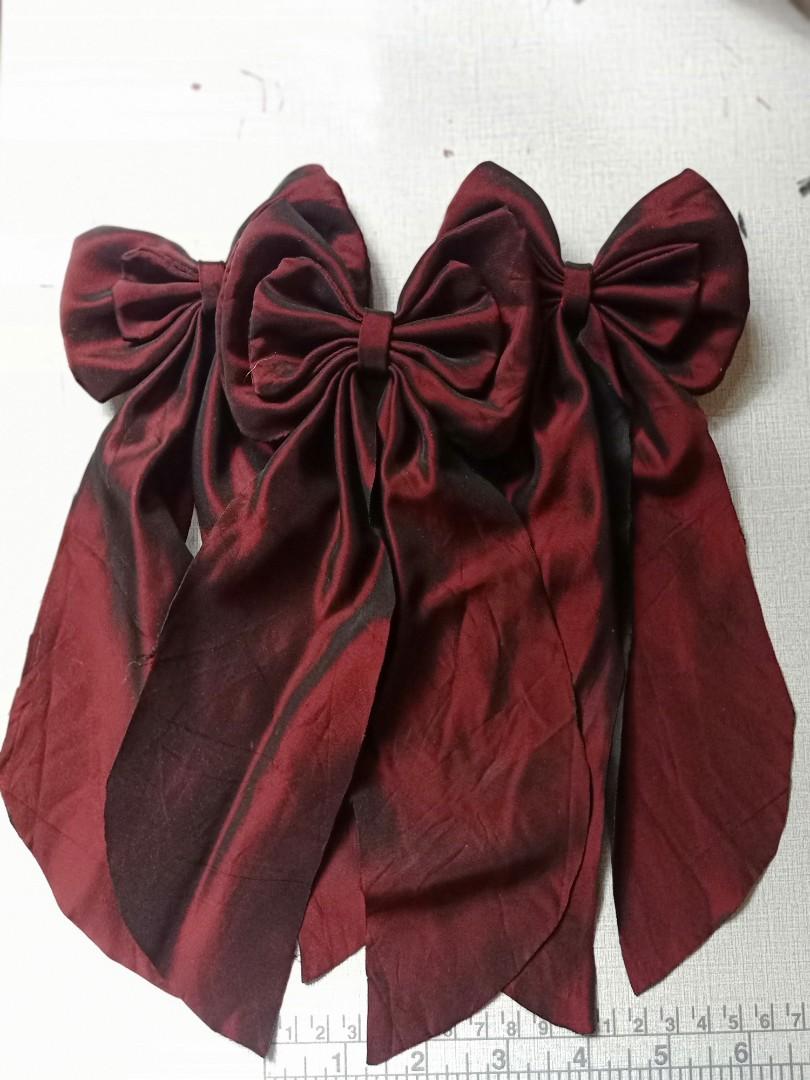NAMI'S | Maroon Ribbon with Tail, Women's Fashion, Watches ...