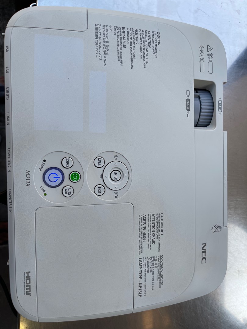 NEC M311X HDMI projector, TV & Home Appliances, TV & Entertainment ...