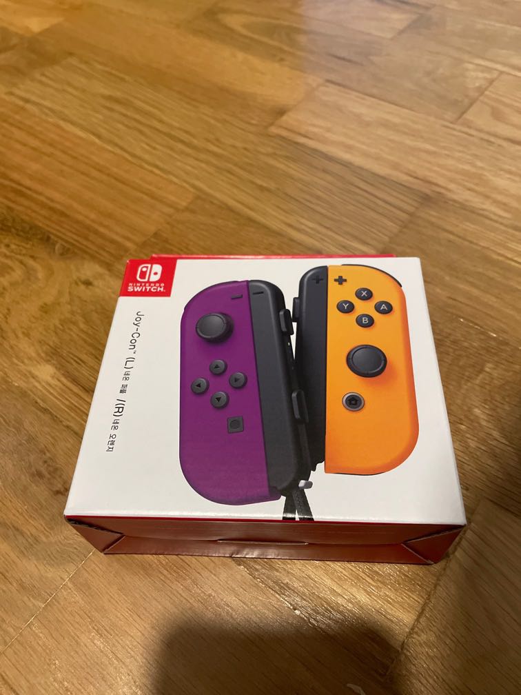 Nintendo Switch Joycon (Purple and orange), Hobbies & Toys, Toys ...