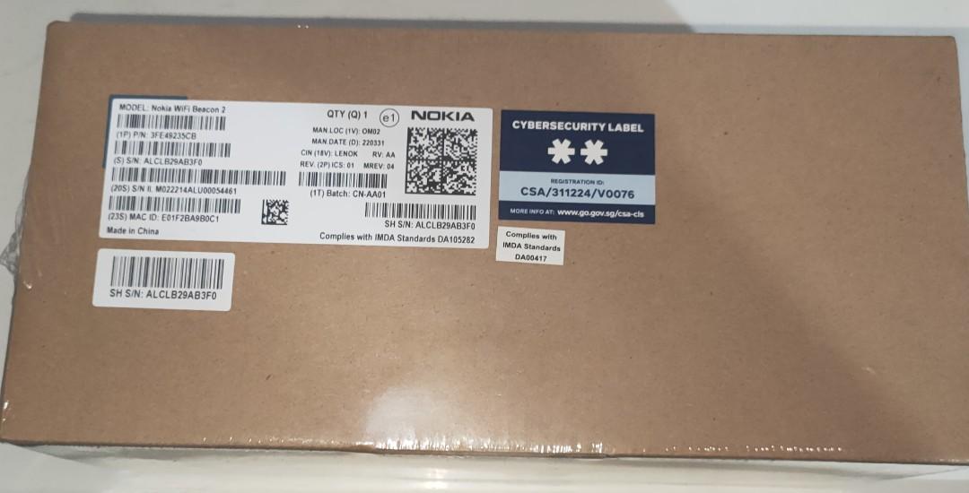 NOKIA Beacon 2 WIFI 6, Computers & Tech, Parts & Accessories ...