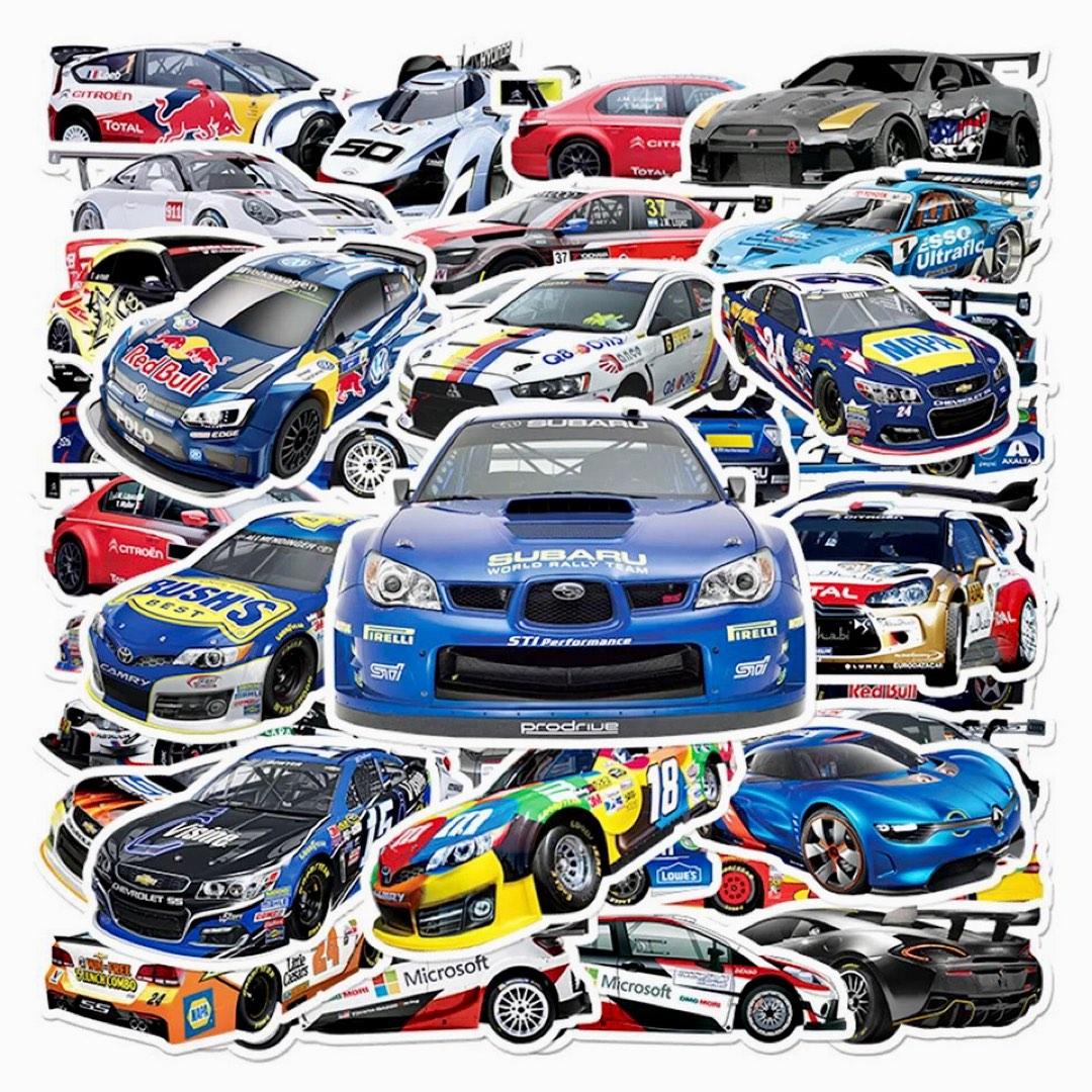 (Stickers) 25pc F1 Racing Cars Redbull Subaru Decorated QB Chevy ...