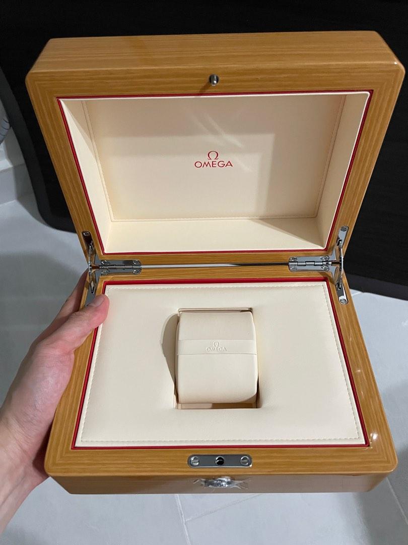 Omega watch box wooden, Luxury, Watches on Carousell