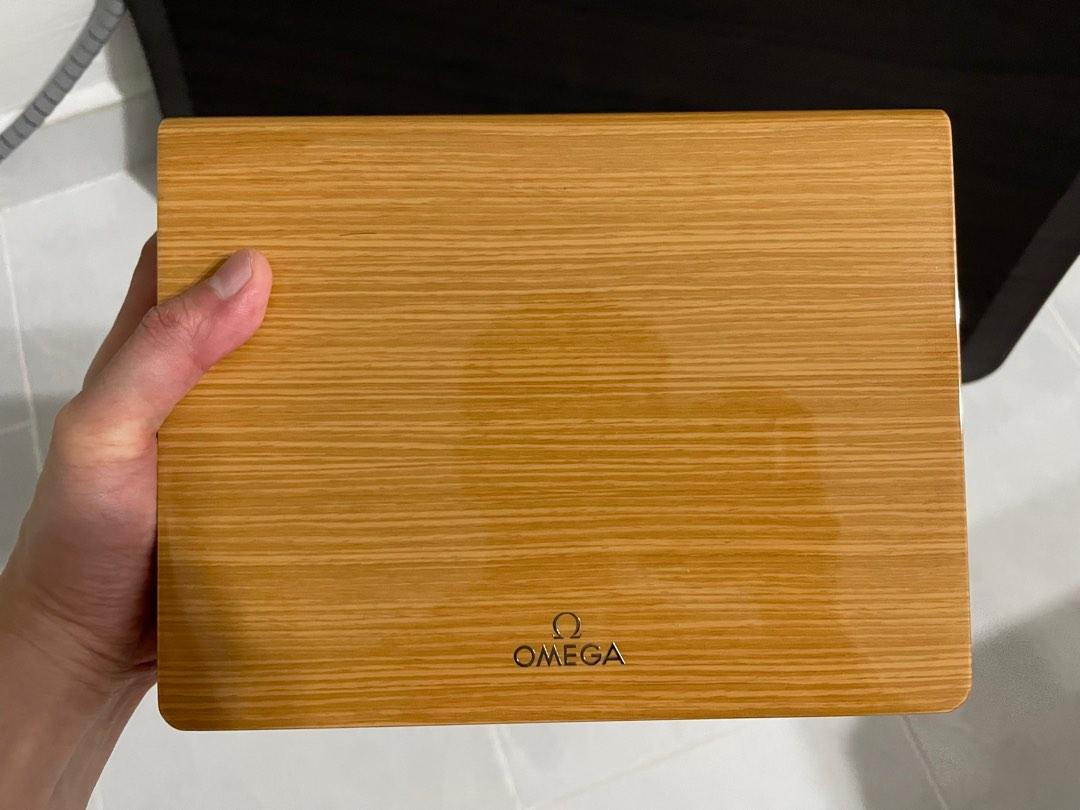 Omega watch box wooden, Luxury, Watches on Carousell