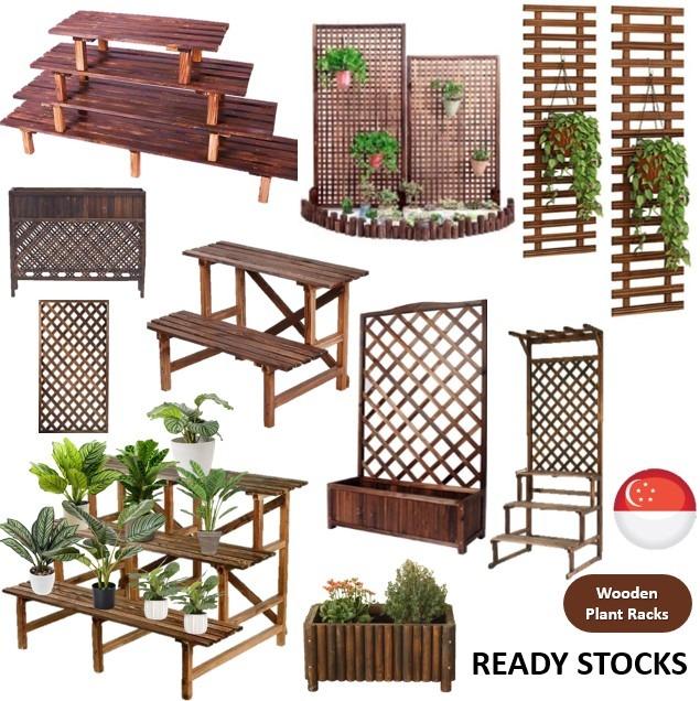 Outdoor Wooden Gardening Plant Racks, Furniture & Home Living ...