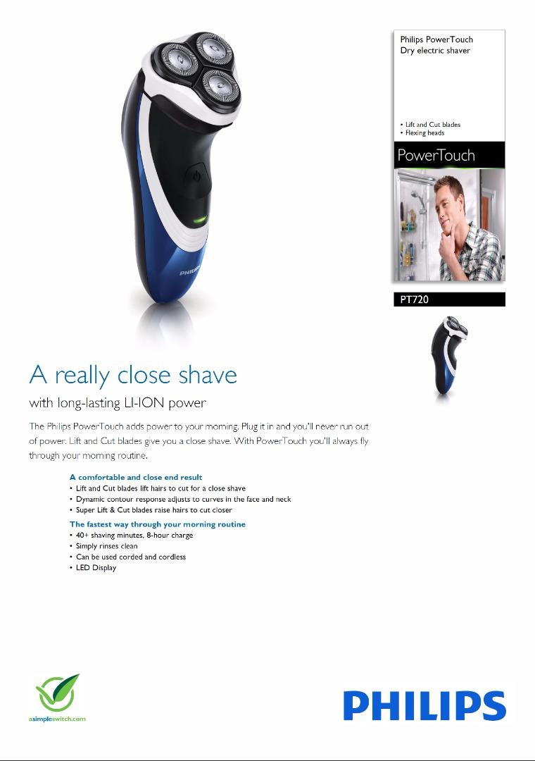 Philips Shaver PT-720, Beauty & Personal Care, Men's Grooming on Carousell