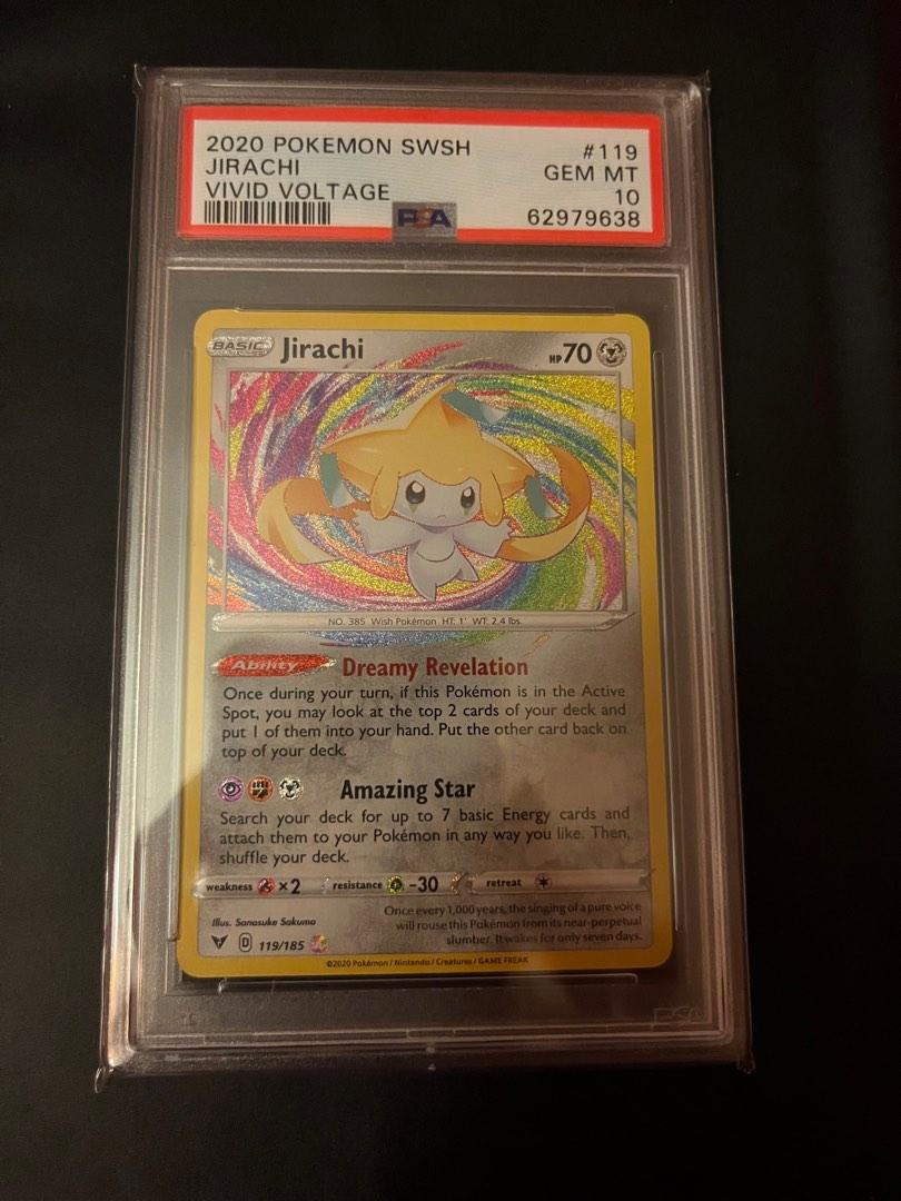 PSA 10 Jirachi Amazing Rare Pokemon TCG Vivid Voltage Charizard Pikachu ...