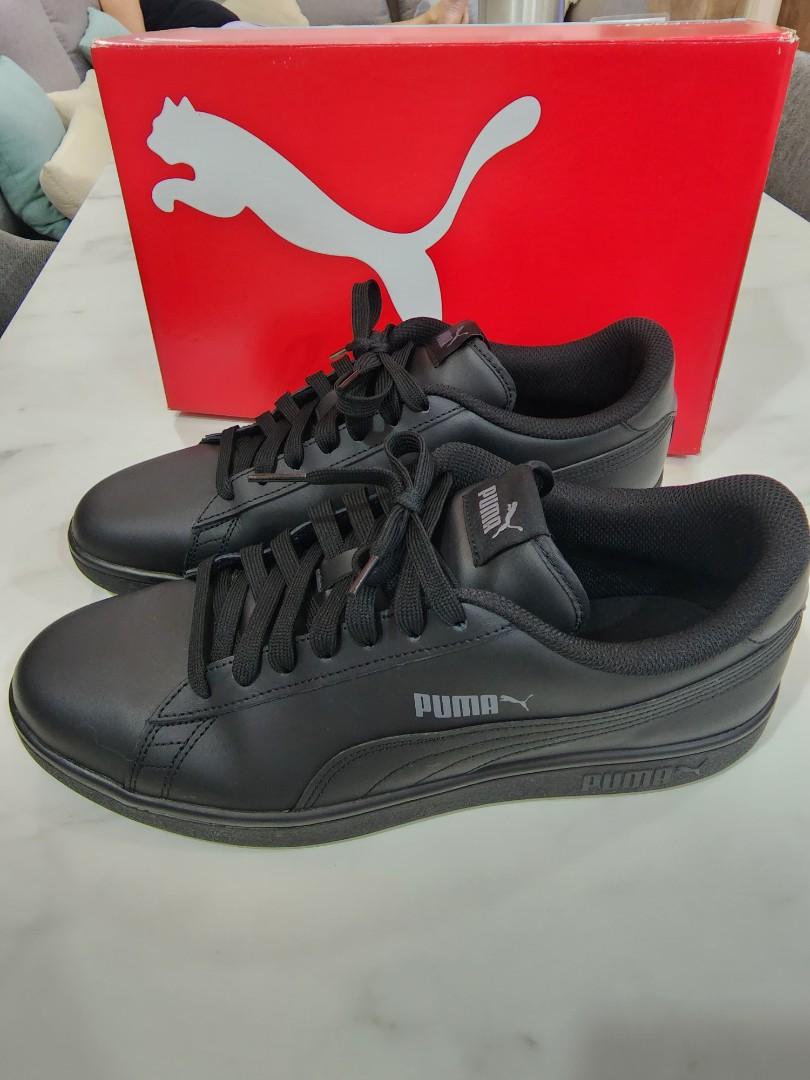 PUMA Full Black Leather Shoe, Men's Fashion, Footwear, Casual shoes on ...