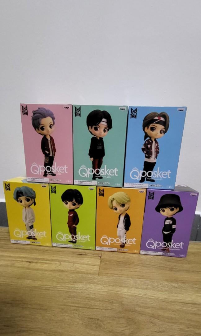 Q posket BTS Tiny Tan MIC Drop Version A [Set Of 7], Hobbies & Toys, Toys & Games on Carousell