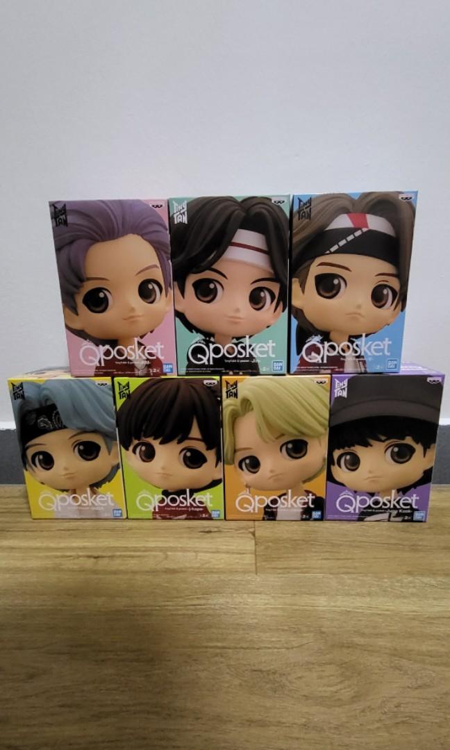 Q posket BTS Tiny Tan MIC Drop Version A [Set Of 7], Hobbies & Toys, Toys & Games on Carousell