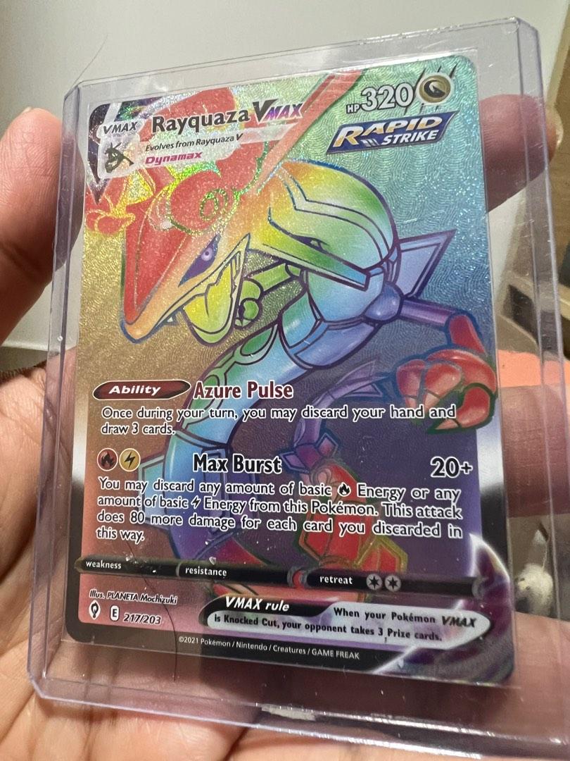 Rayquaza Vmax Secret Rare, Hobbies & Toys, Toys & Games on Carousell