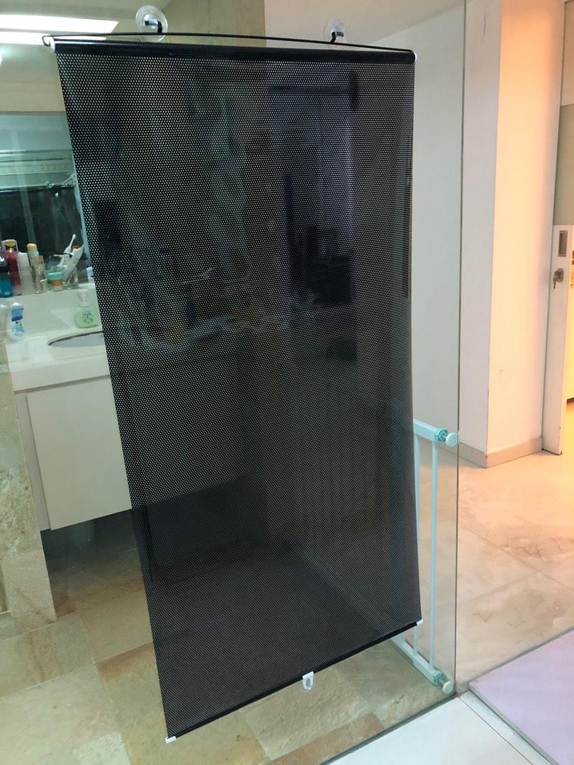 Retractable black curtain for windows or car windshield, Furniture ...