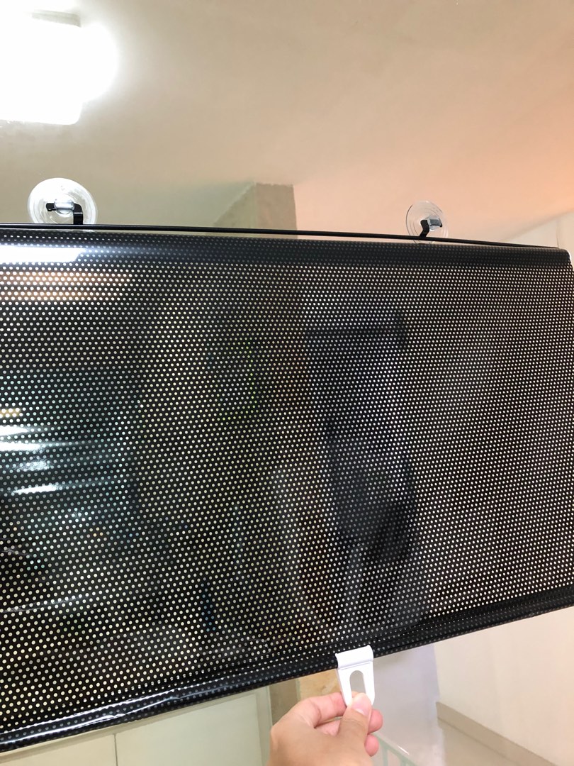 Retractable black curtain for windows or car windshield, Furniture ...