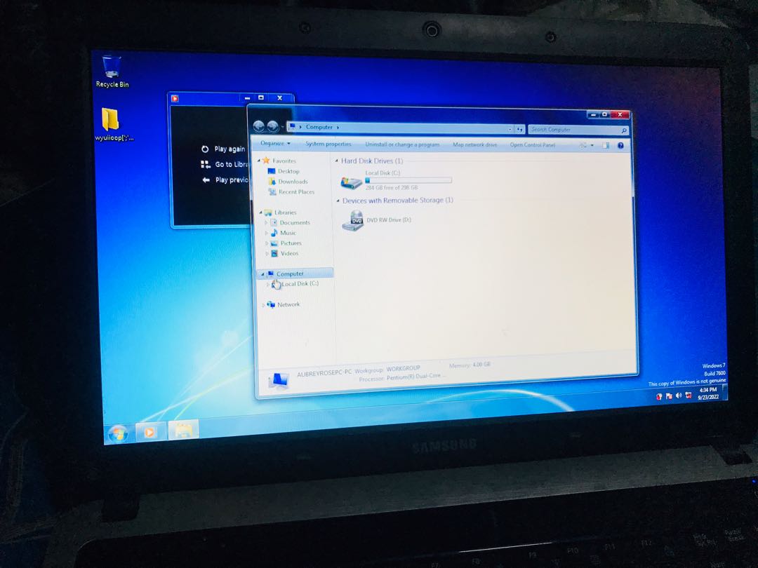 Samsung 15.6 inches laptop, with wifi,camera,dvd burner, dead battery ...