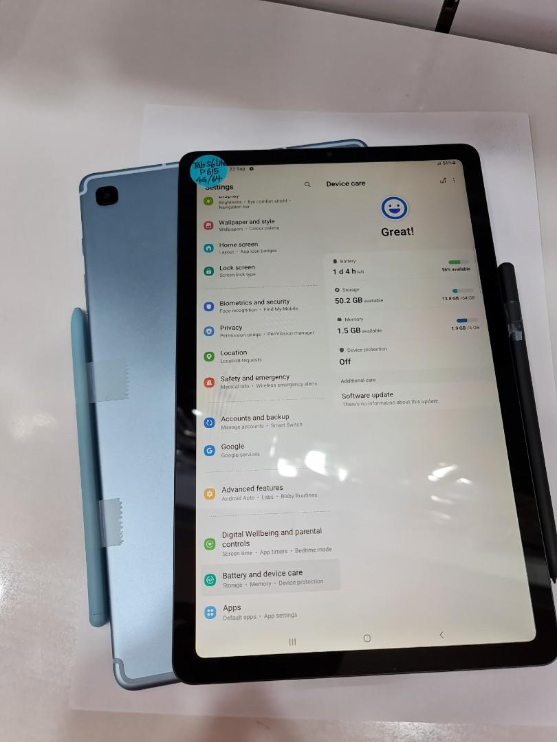 Samsung Tab S6 Lite 64G LTE (Can put sim card) P615, Mobile Phones & Gadgets, Tablets, Android ...