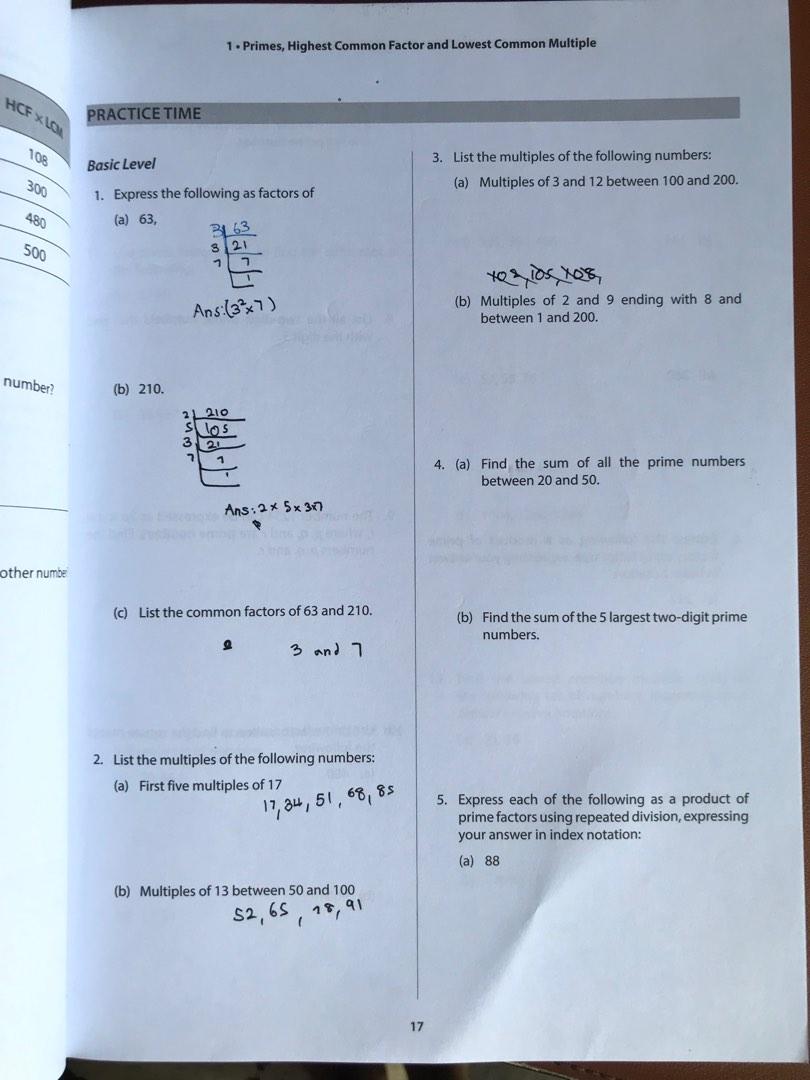Secondary 1 Math Practice book, Hobbies & Toys, Books & Magazines ...