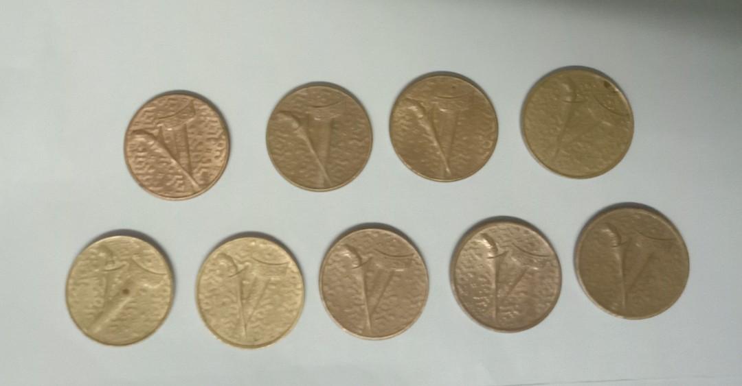 SET LENGKAP 9 KPG SYILING LAMA RM1 KERIS MALAYSIA TAHUN 1989 HINGGA ...