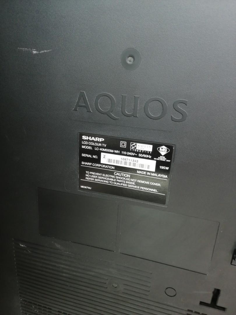 Sharp Aquos 40 Inch LCD TV, TV & Home Appliances, TV & Entertainment, TV on Carousell