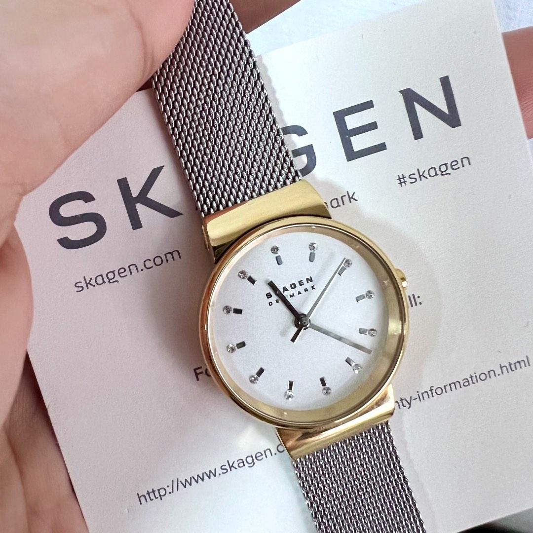 Skagen two tone stainless mesh watch authentic, Women's Fashion ...
