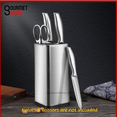 Stainless Steel Kitchen Knife Block | Knife Rack l Universal Slot Space ...