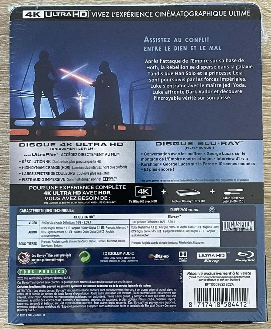 Star Wars: Episode V - The Empire Strikes Back 4K Ultra HD Steelbook (3 ...