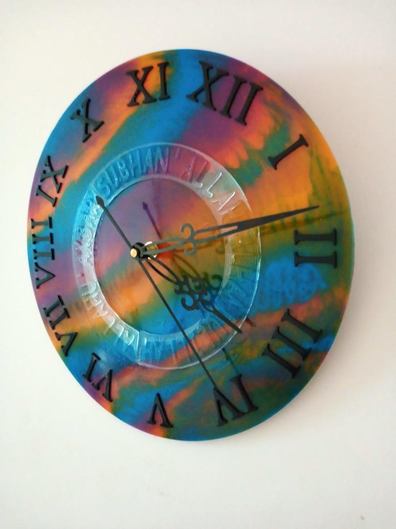 SubhanAllah, Alhamdulillah, Allahu Akbar 3D Wall Clock - Glow in the ...
