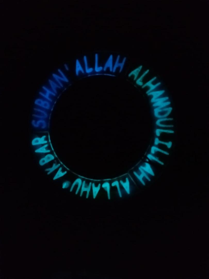 SubhanAllah, Alhamdulillah, Allahu Akbar 3D Wall Clock - Glow in the ...