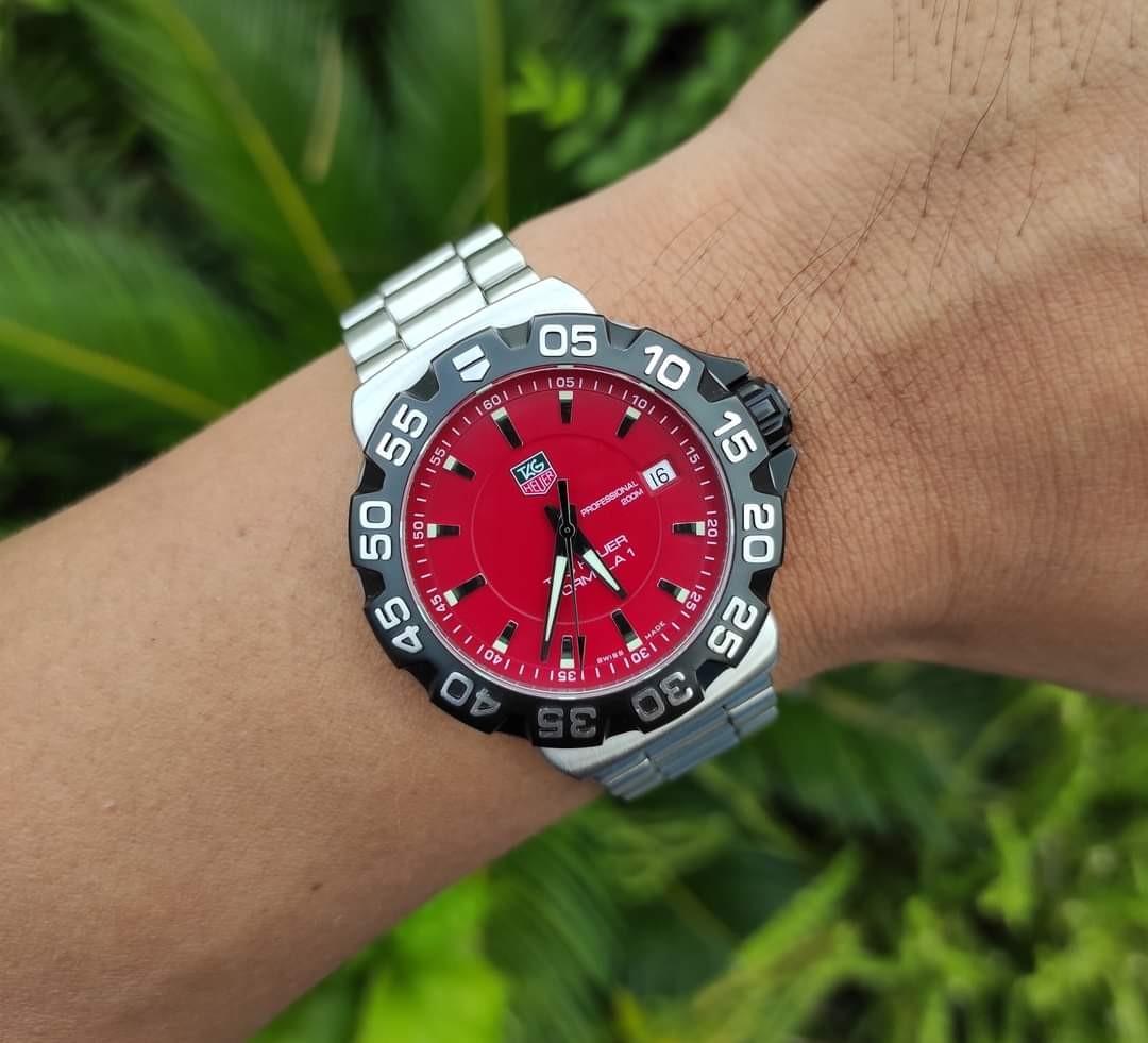 Tag Heuer F1 - Red Dial, Luxury, Watches on Carousell