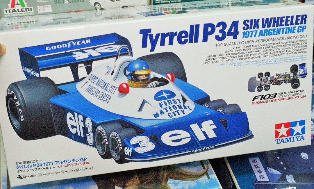 全新-Tamiya-田宮-47486-1/10-RC- Tyrrell P34 -Six Wheeler -1977 -Argentina ...