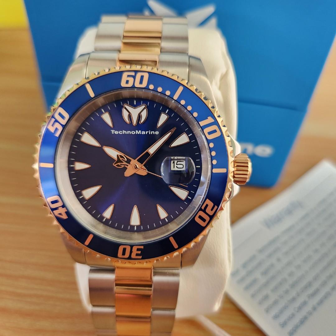 Technomarine Manta Sea Men's Watch 42mm Steel Gold TM-220100, Men's ...
