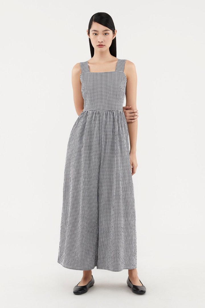 TEM Leveta Gingham Jumpsuit, Women's Fashion, Dresses & Sets, Jumpsuits ...