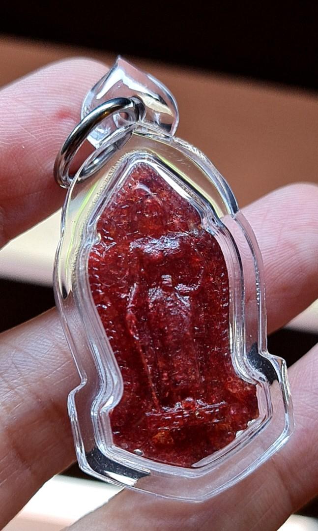 Thai amulet yamo from ruby flakes blessed by Lp Koon , hand written ...