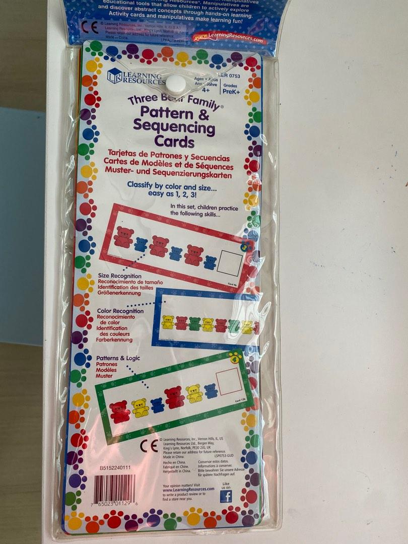 Three Bear Family Sequencing & Pattern Cards, Hobbies & Toys, Books ...
