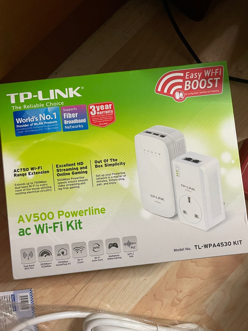 TP-Link Powerline Wi-Fi Extender Kit, Computers & Tech, Parts ...