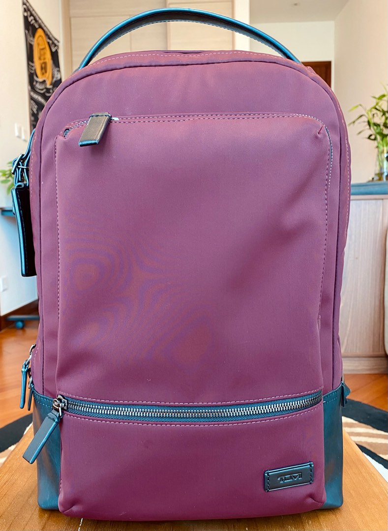 TUMI Harrison Laptop Backpack (red, lightly used), 電腦＆科技, 電腦周邊及配件, 手提電腦 ...