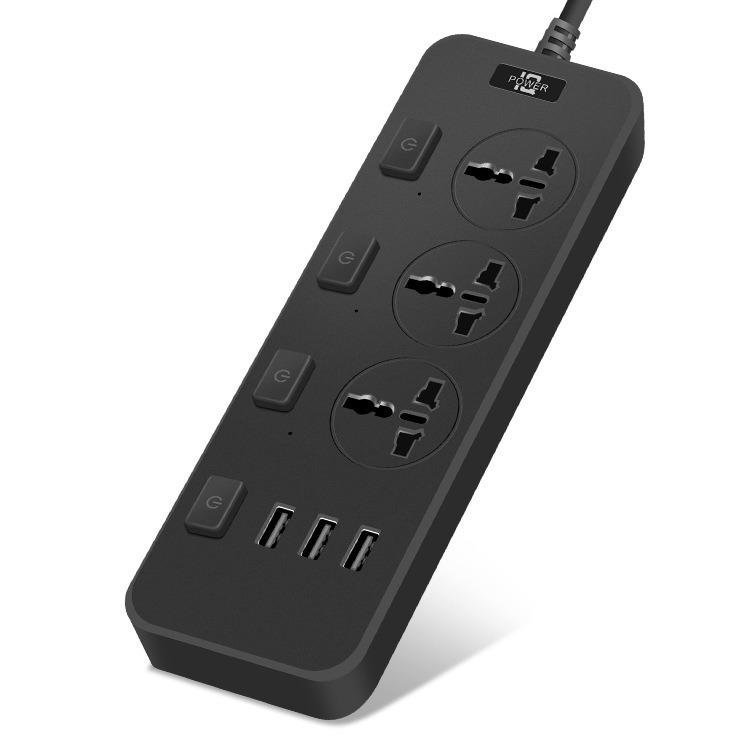 UK Plag Power Socket +3 USB Charger Output Power Strip Universal 250V ...