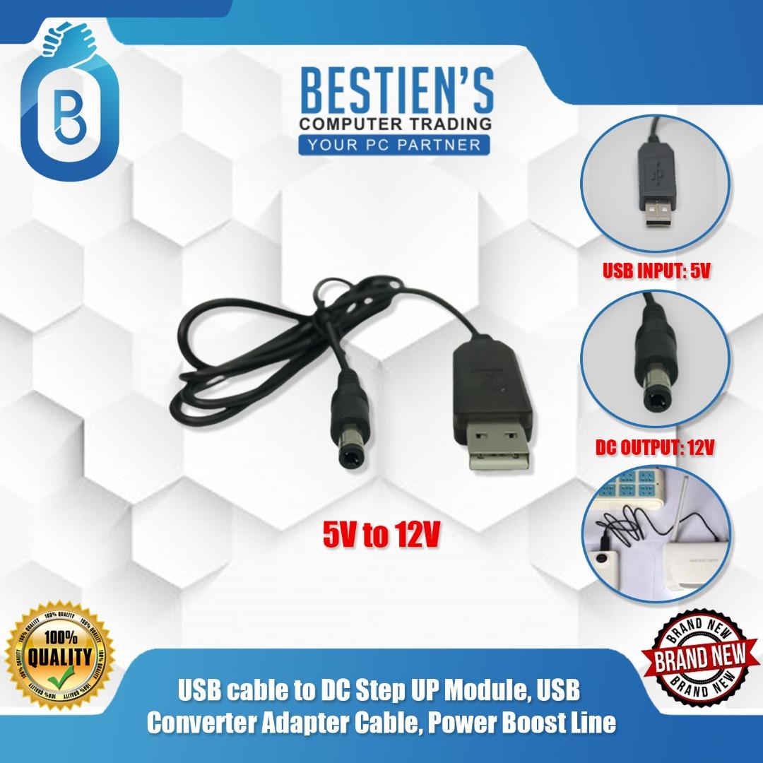 USB cable to DC Step UP Module, USB Converter Adapter Cable, Power ...