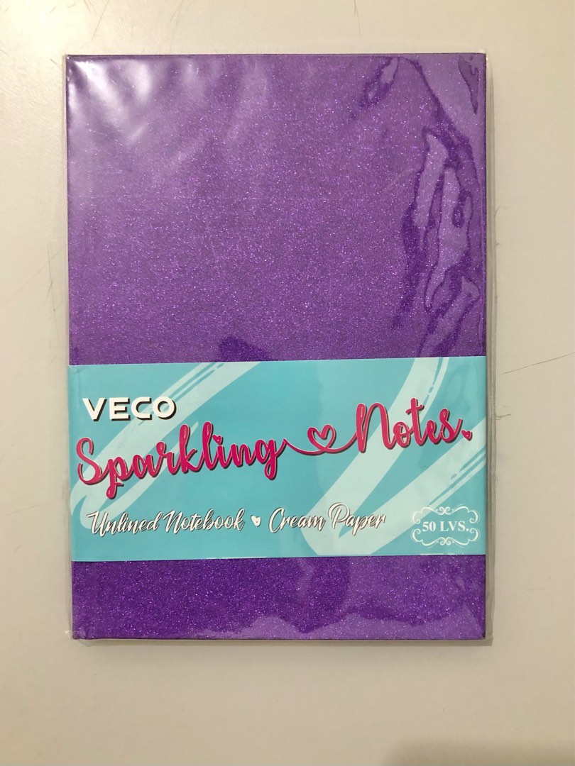 Veco Violet / Purple Sparkling Notes / Glittered Notebook, Hobbies ...