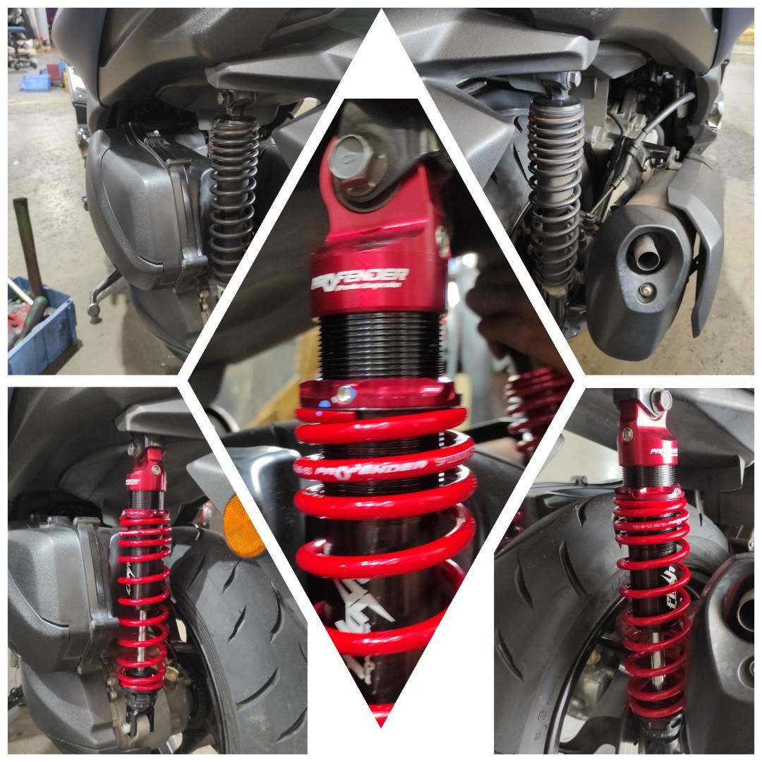 XMAX WITH PROFENDER FLASH SERIES STANDARD RED, Motorcycles, Motorcycle ...