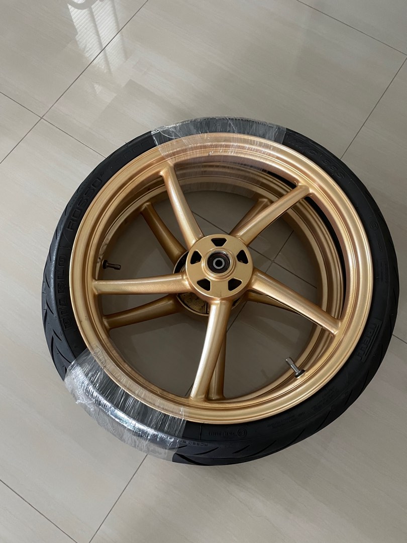 Y15 Gold RCB SP 522 Rims n tyre, Motorcycles, Motorcycle Accessories on ...