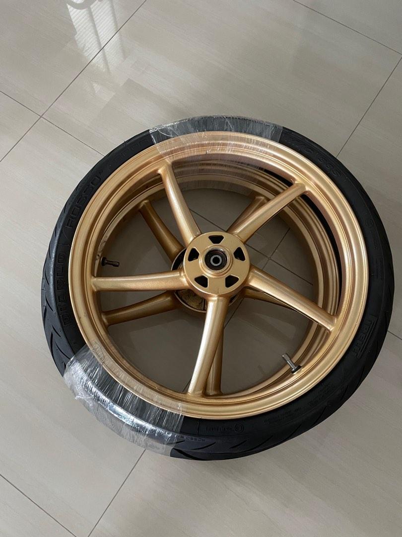 Y15 Gold RCB SP 522 Rims n tyre, Motorcycles, Motorcycle Accessories on ...