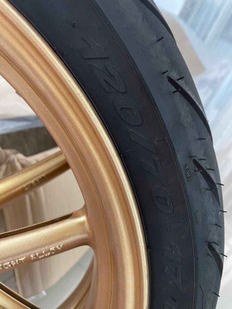 Y15 Gold RCB SP 522 Rims n tyre, Motorcycles, Motorcycle Accessories on ...
