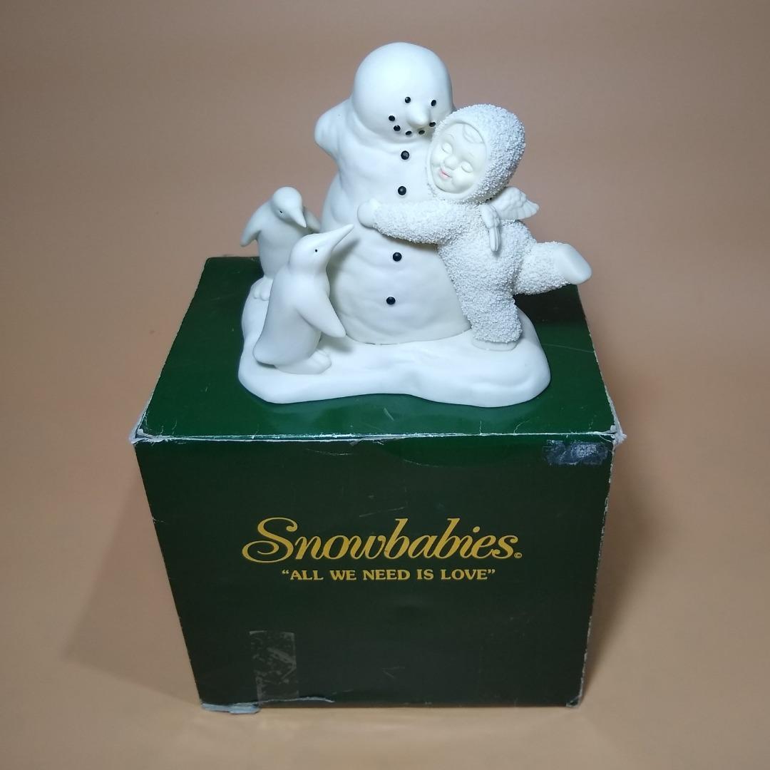 13cm x 13cm x 11cm big snowbabies snowman angel and penguins porcelain ...