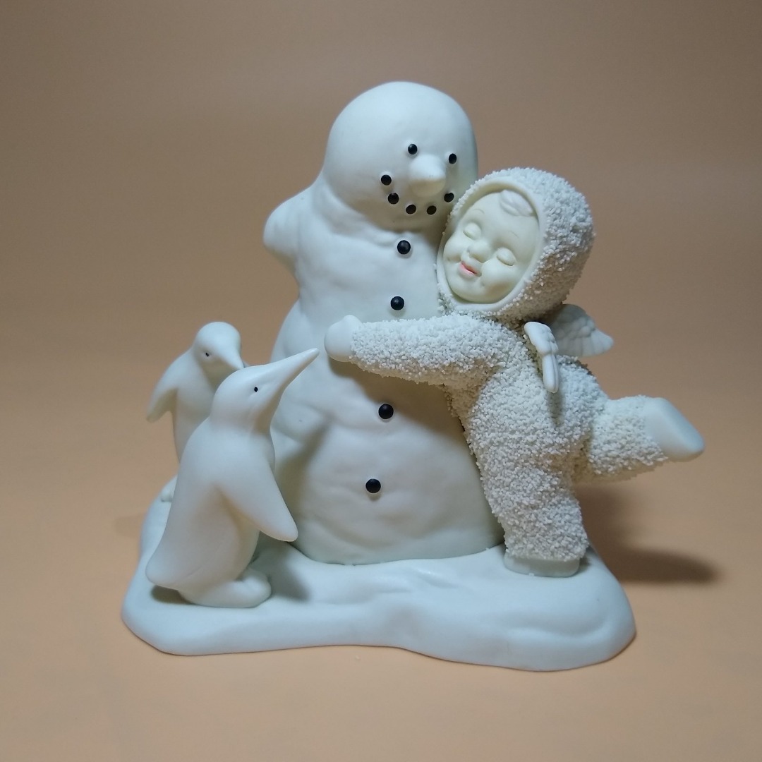 13cm x 13cm x 11cm big snowbabies snowman angel and penguins porcelain ...