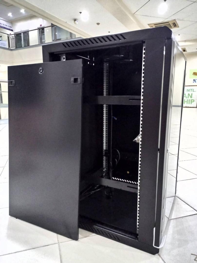 18U Wallmounted Data Cabinet W=600x D=590x H=3FT Glass Door on Carousell