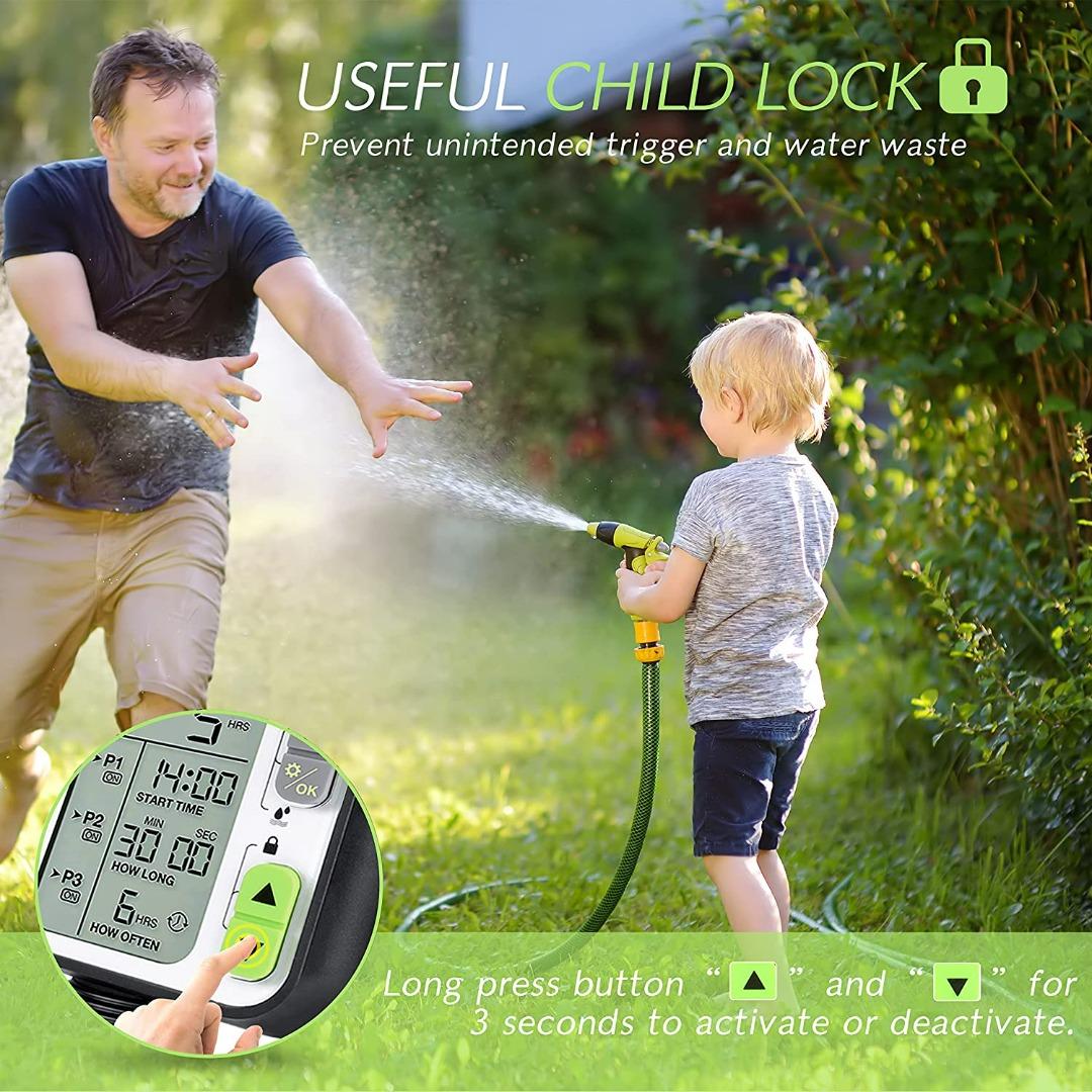 2814) CROSOFMI Sprinkler Timer,Water Timer with 3 Separate Watering ...